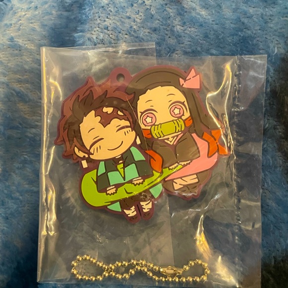 Other | Demon Slayer Tanjiro And Nezuko Collectible Rubber Keychain ...
